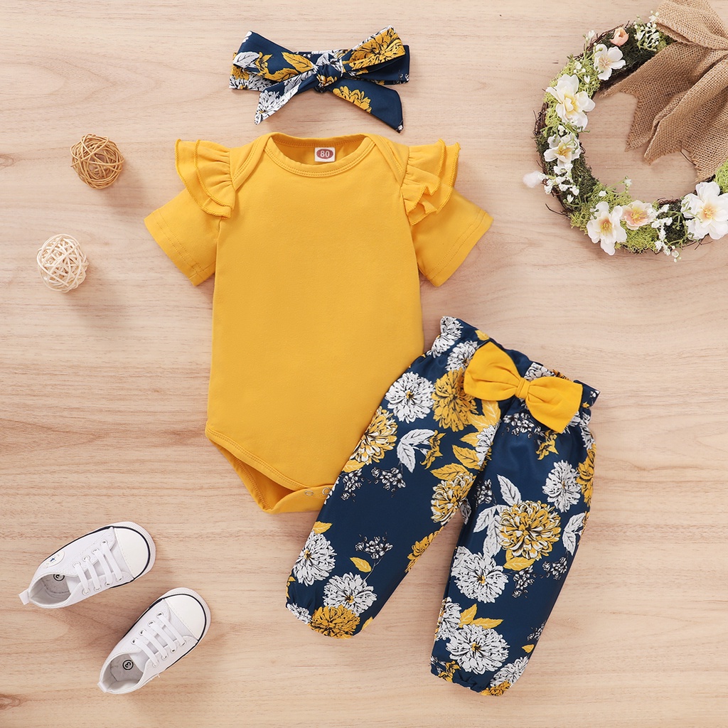 MIK* Newborn Baby Girls Clothing Set Infants Baby Girl Short Sleeve ...