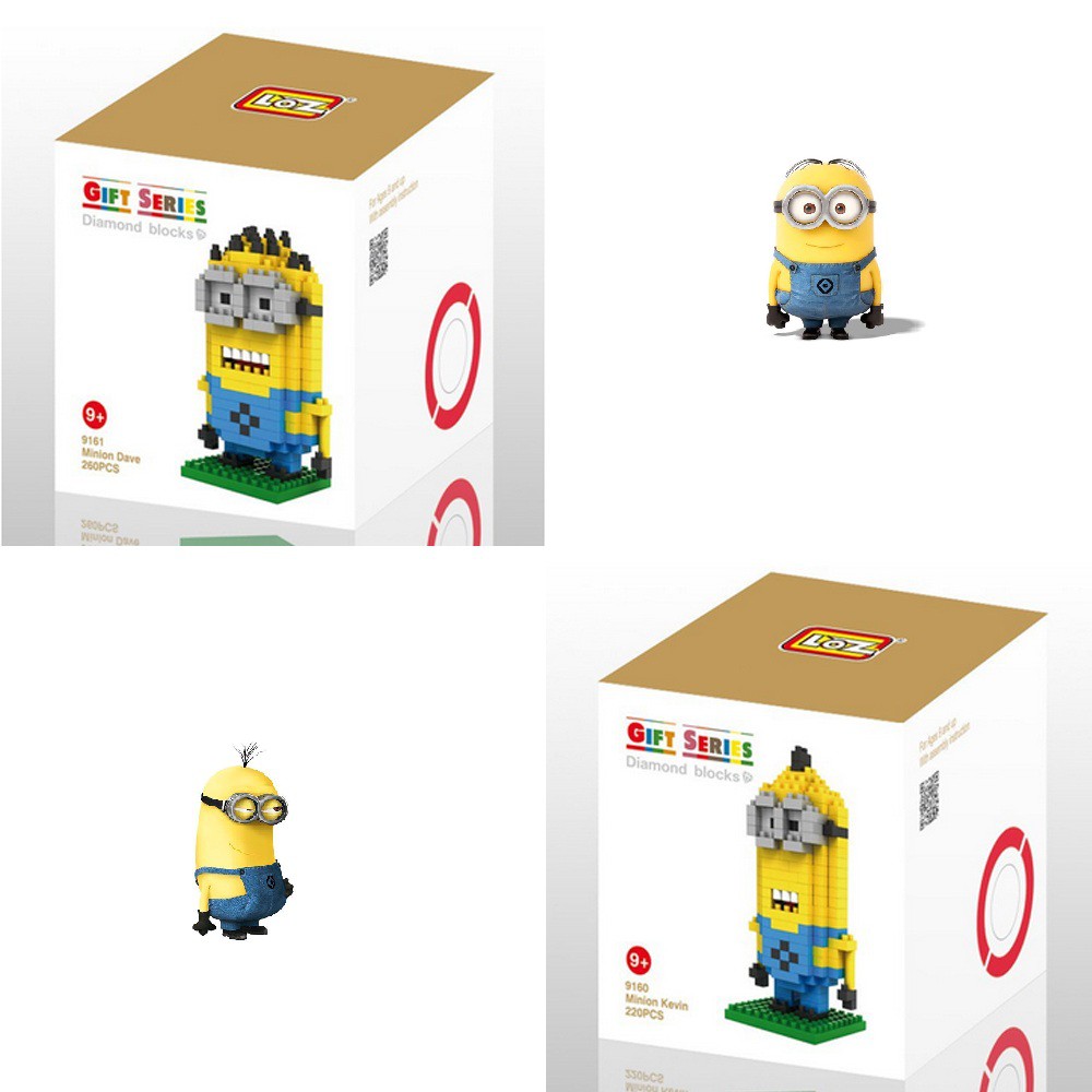 Brick Lego Like Loz Diamond Nano Blocks Block Micro Papoy Minion Kevin ...