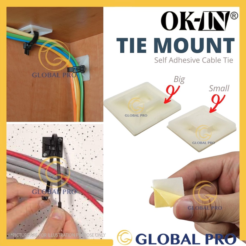 Tie Mount Self Adhesive Stick On Mount For Cable Ties Routing Looms ...
