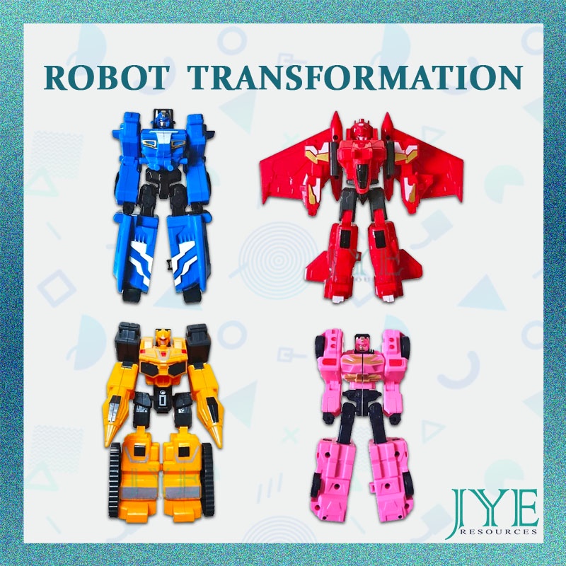 JYE Children Miniforce X Action Figure Robot Transform Deformation Car ...