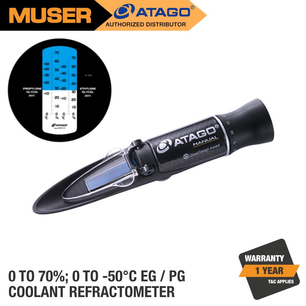 Atago MASTER-BR (2930) Coolant Refractometer // 0 to 70%, 0 to -50°C ...