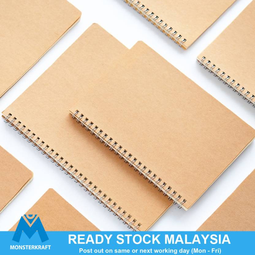 Notebook Journal 32K Minimalist Planner Kraft Paper Hardcover Buku Nota ...