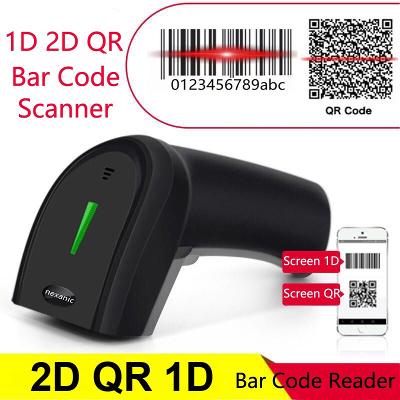 Original Nexanic Handheld USB 2.4Ghz Wireless Barcode Scanner Screen ...