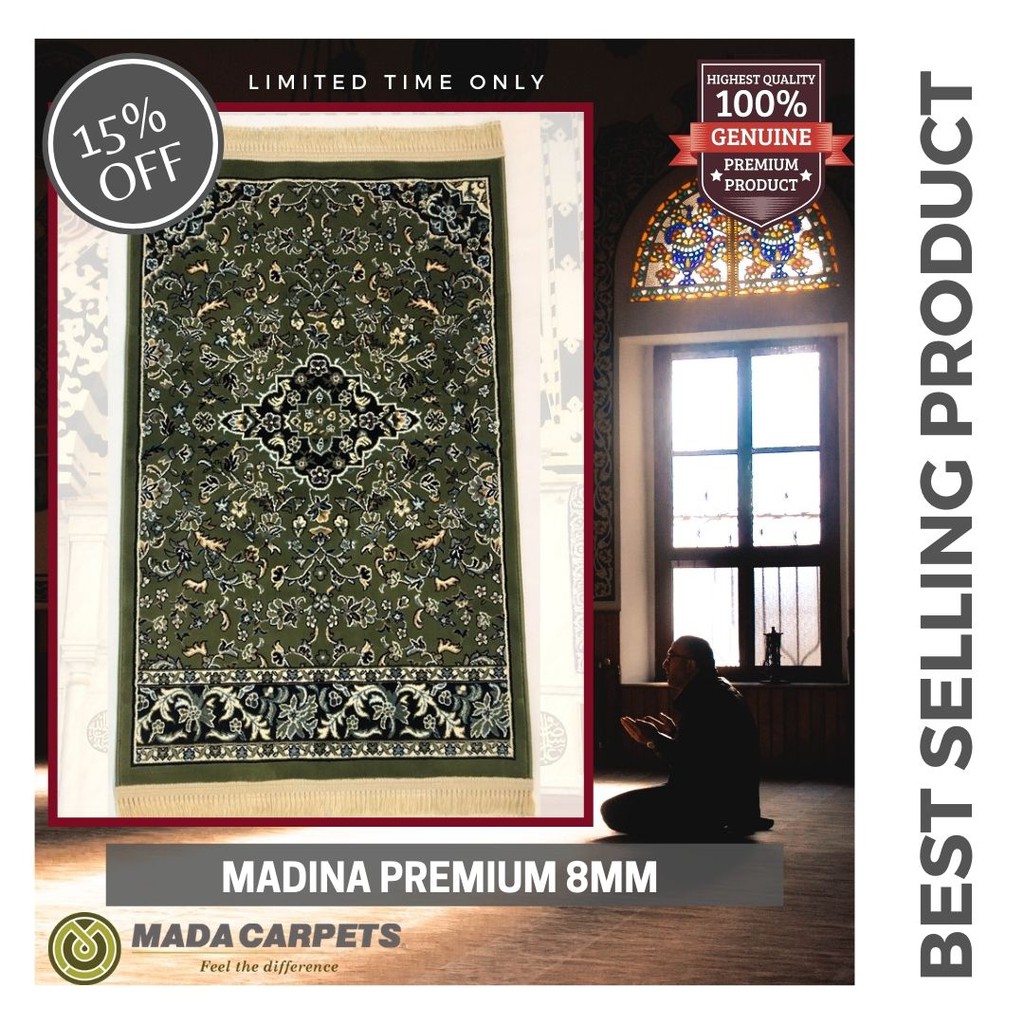 Sejadah Original Raudah Mada Carpets Madinah | Shopee Malaysia