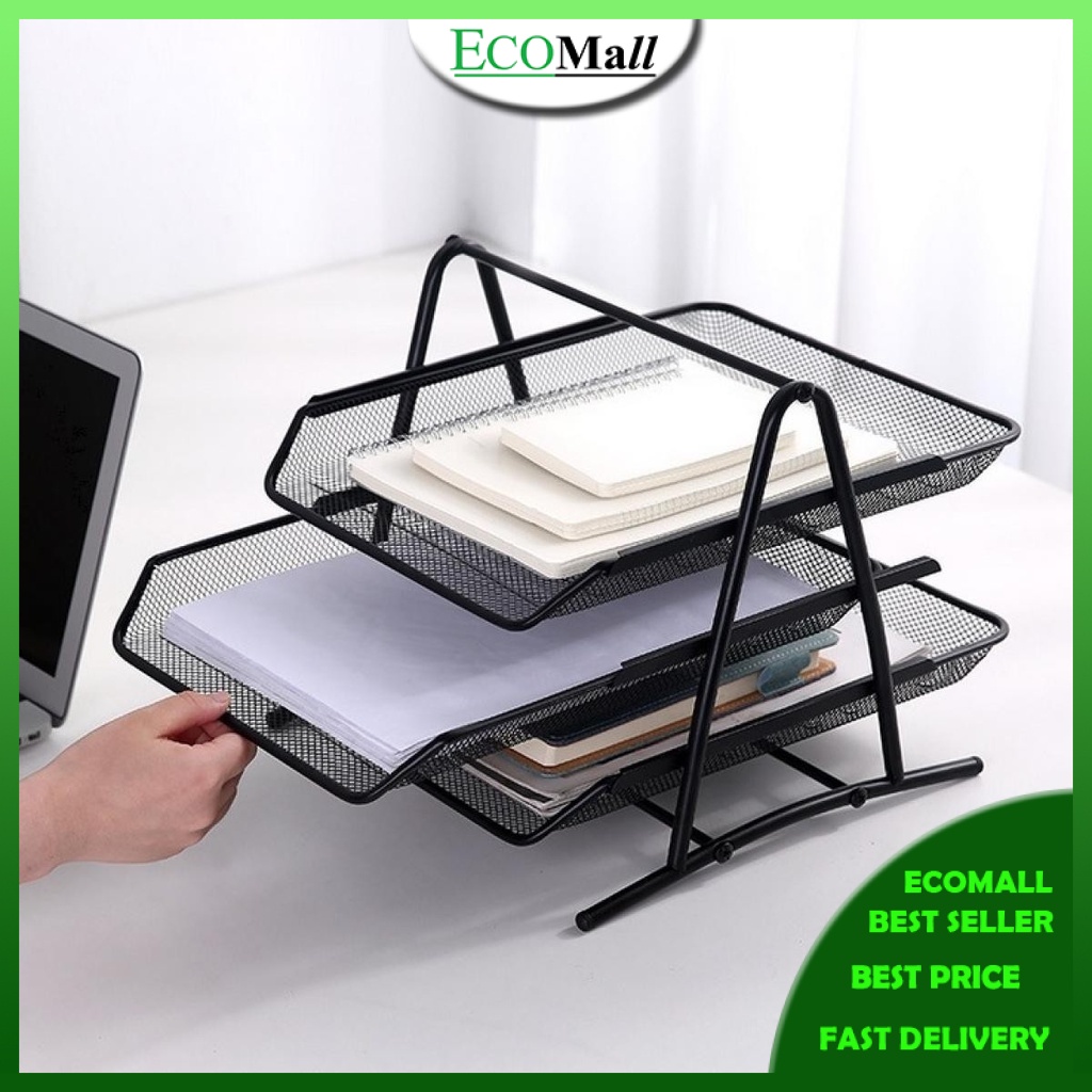 Ecomall Strong Stackers 2 Tier 3 Tier 4 Tier File Document Letter Paper ...
