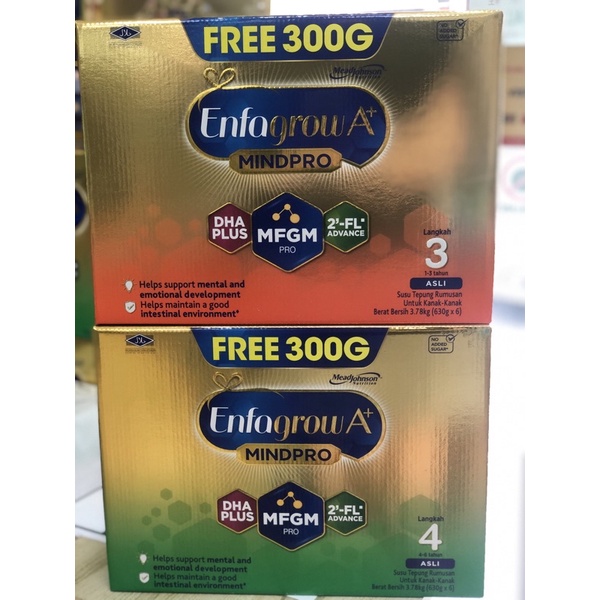 Enfagrow A+ Mind Pro Step 3 & 4 3.48kg FOC 300g | Shopee Malaysia