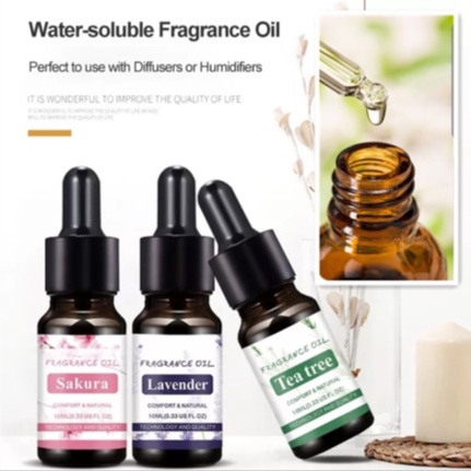 10ML Natural Aromatherapy Fragrance Essential oil Glass Dropper Bottle ...