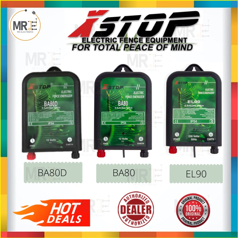 X-STOP Electric Fence Energizer 230v 12v BA80 / BA80D / EL90 | Shopee ...