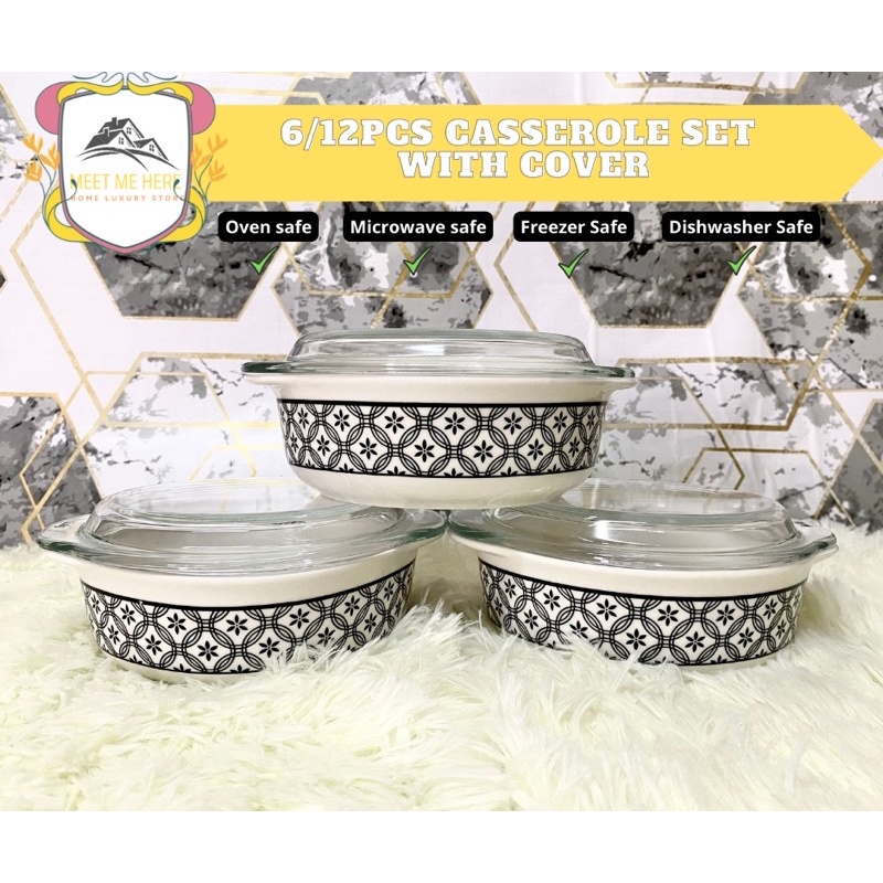 Mangkuk Lauk Berpenutup Giacomo Set Mangkuk Kaca Casserole with Cover ...