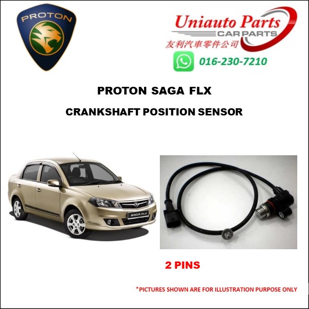 PROTON SAGA FLX CRANKSHAFT POSITION SENSOR 2 PINS WITH WIRE | Shopee ...