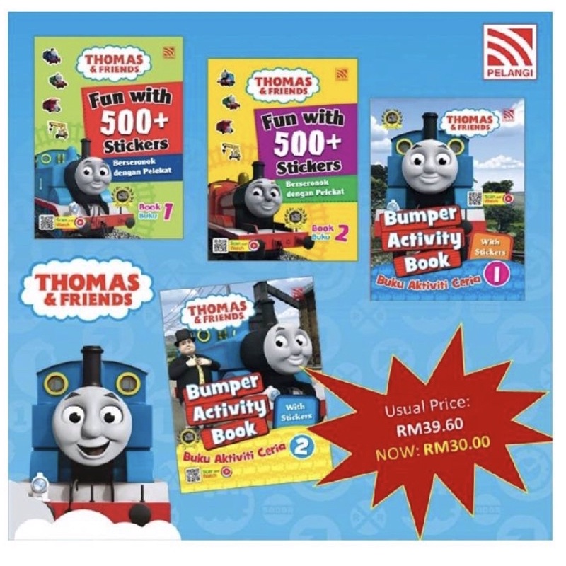 THOMAS & FRIENDS ACTIVITY BOOK BUNDLE (4 BOOKS) | Shopee Malaysia