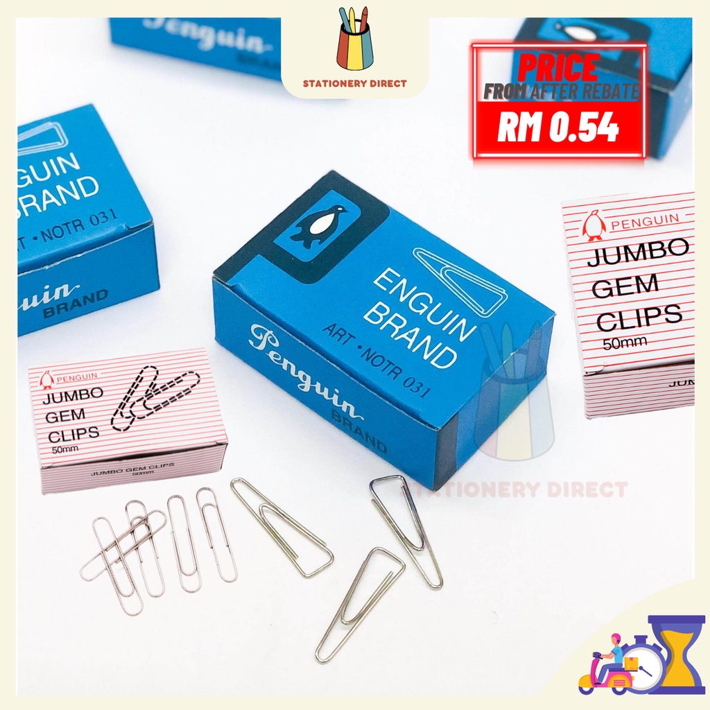 Penguin Paper Clip/ Jumbo Paper Clip/Triangle Clip | Shopee Malaysia