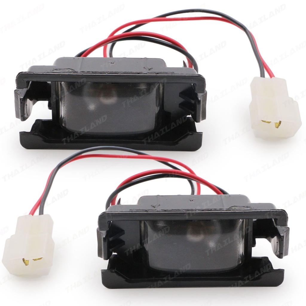 2pcs 12V License Plate Light Left + Right Side Matt Black For Toyota ...