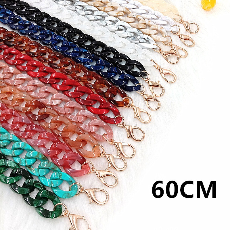 60CM Handbag Strap Replacement Tali Beg Sling Acrylic Chain Bag ...
