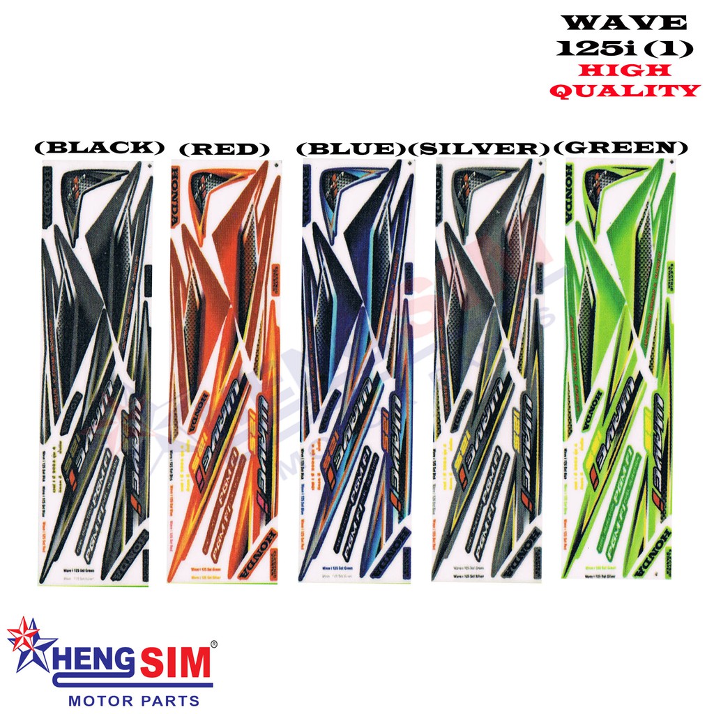 WAVE 125 I (1) / WAVE 125 S STICKER BODY STRIPE HONDA SINGAPORE ...