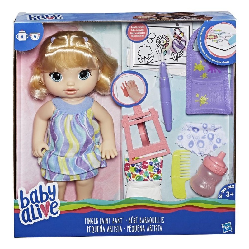 Hasbro Baby Alive Finger Paint Baby Doll (Blonde) | Shopee Malaysia