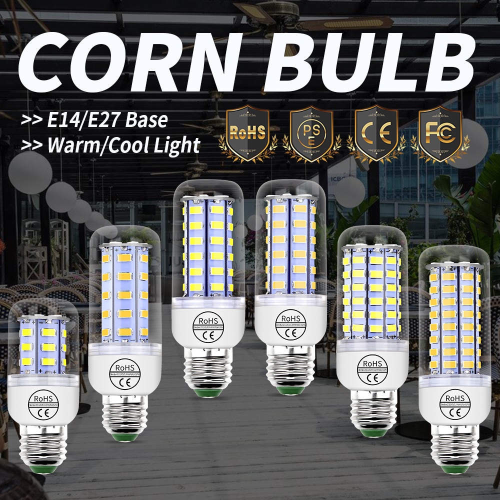 E27 Corn Bulb LED B22 Lamp Bulb AC200V-240V E14 LED Candle Light GU10 ...