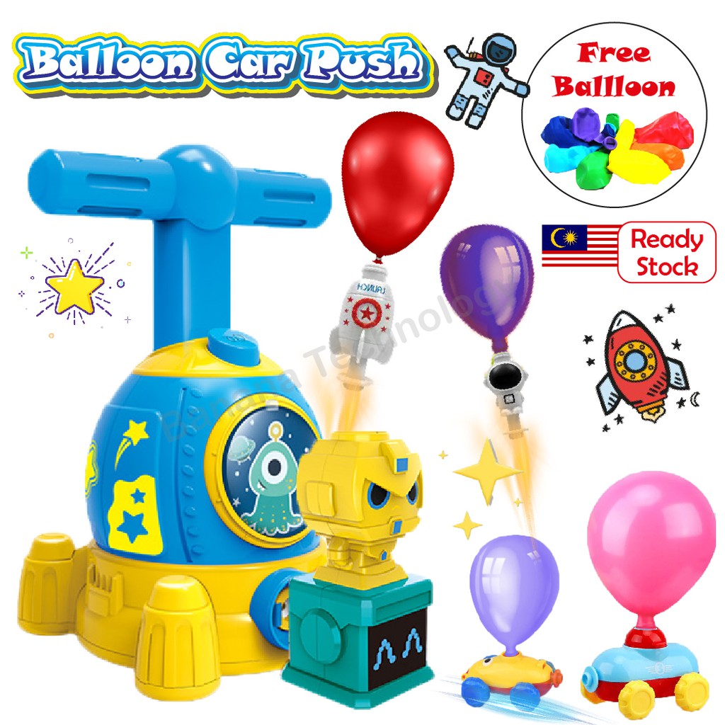 Spaceship Rocket Balloon Toy Car Roket Toys Pump Belon Car Rocket ...