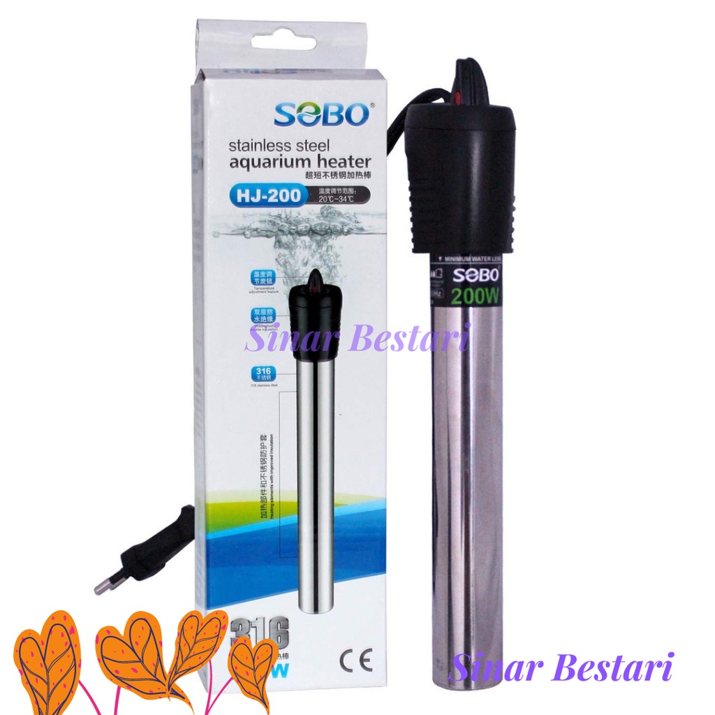 Malaysia Socket Original Sobo Aquarium Heater Stainless Steal STEEL 304 HJ 100W HJ 200W HJ 300W ...
