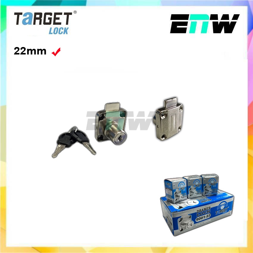 TARGET 9001 Drawer Lock - 22mm | Shopee Malaysia
