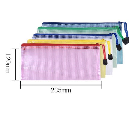 A6 Waterproof Plastic Zipper Paper File Folder Book Pencil Pen Case Bag ...