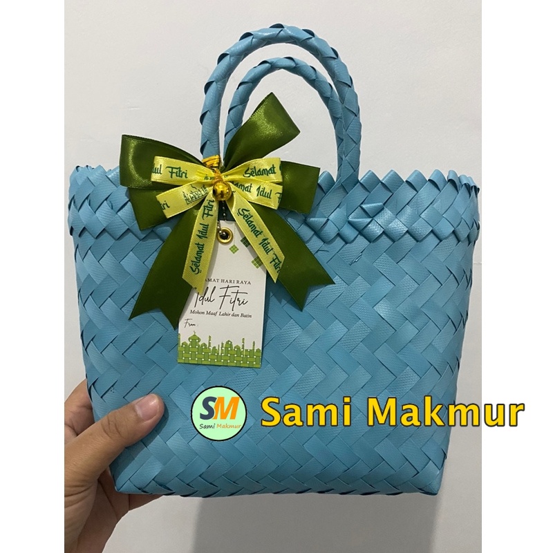 Plain Plastic Woven Bags Mini Shopping Baskets For Hampers Gifts Parcel ...