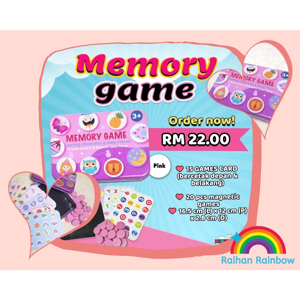 EDUTOYS : Memory games (Box Pink) | Shopee Malaysia