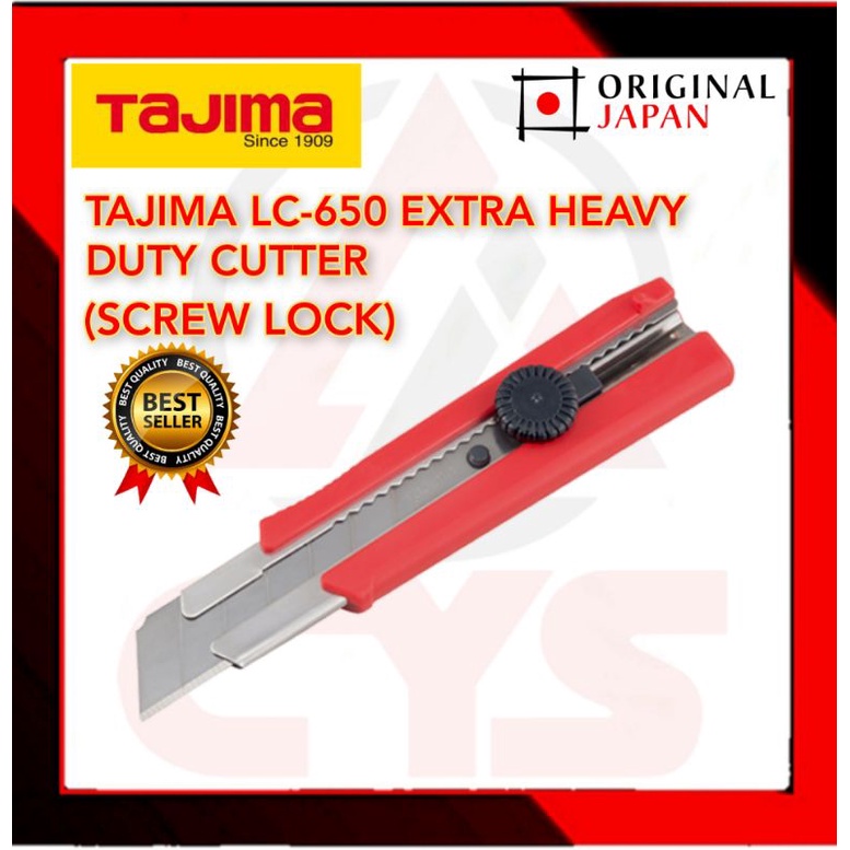 [100% ORIGINAL] TAJIMA LC-650 EXTRA HEAVY DUTY CUTTER KNIFE (MADE IN JAPAN) | Shopee Malaysia