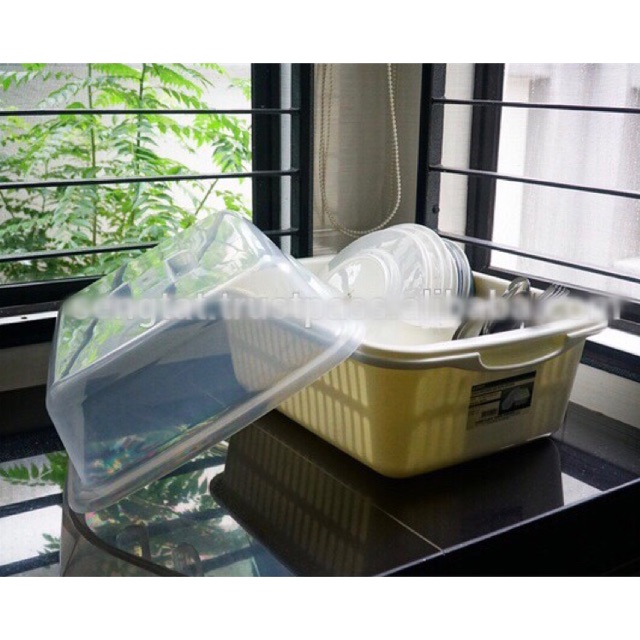 Rak pinggan mangkuk bertutup / dish rack with cover | Shopee Malaysia
