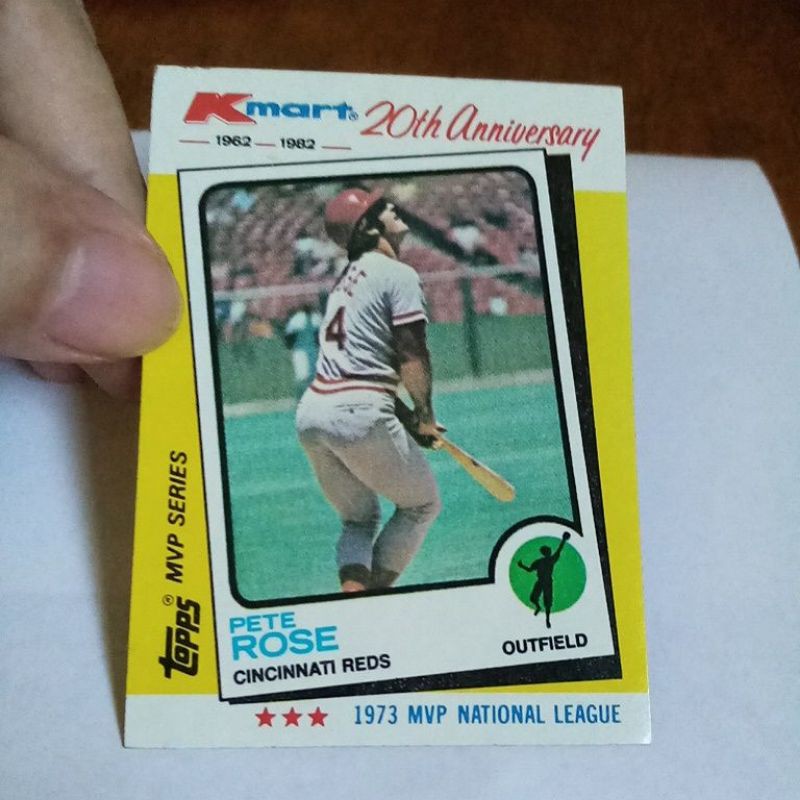 Pete Rose Cincinnati Reds 1982 Kmart 20th Anniversary Mlb Baseball 