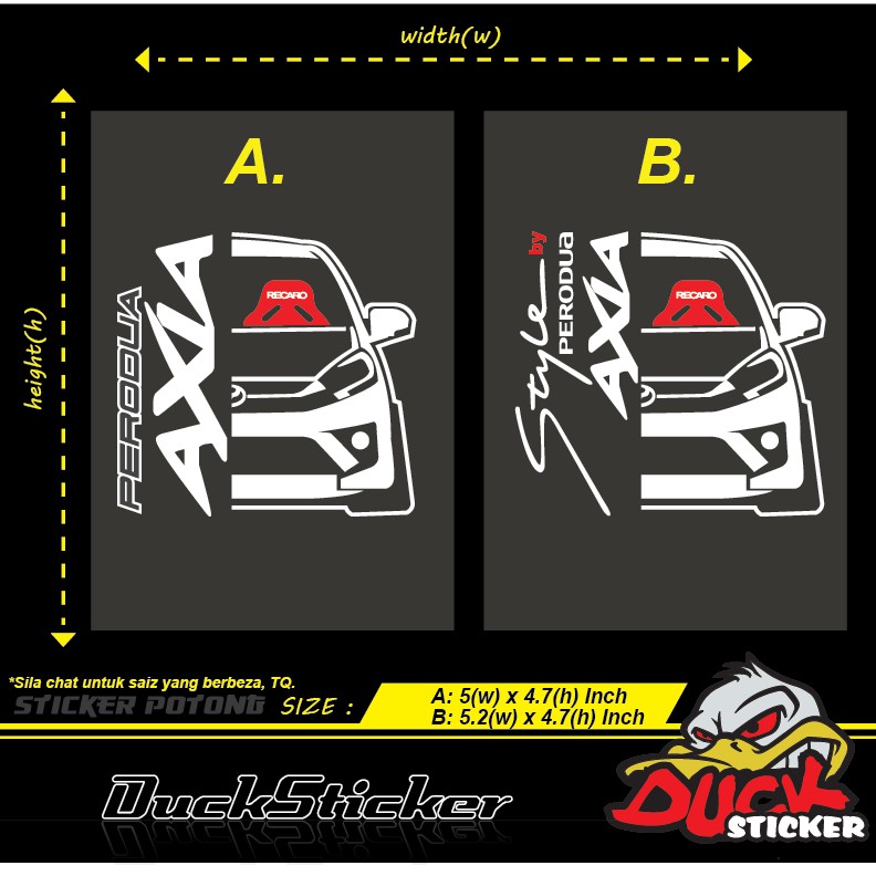 PERODUA AXIA FRONT STICKER 1PCS #perodua #axia | Shopee Malaysia