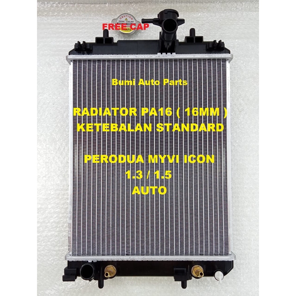 ( FREE CAP ) Radiator Myvi Icon Auto - 1.3 / 1.5 Tangki Air Kereta ...