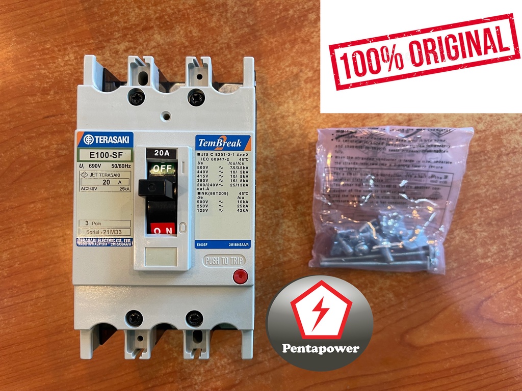 TERASAKI E100SF 20A 3P 10KA MCCB E100SF20A | Shopee Malaysia
