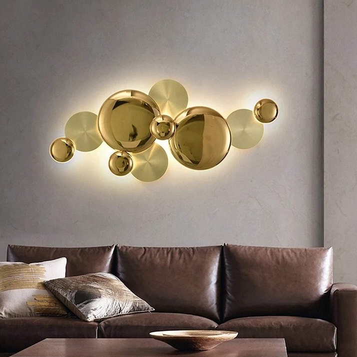 Wall Lamp Modern Round Circle Deco Light Wall Fixture 3 color light ...