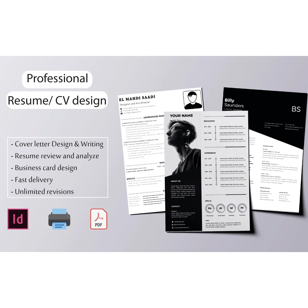 Design a professional resume CV, cover letter template | Shopee Malaysia