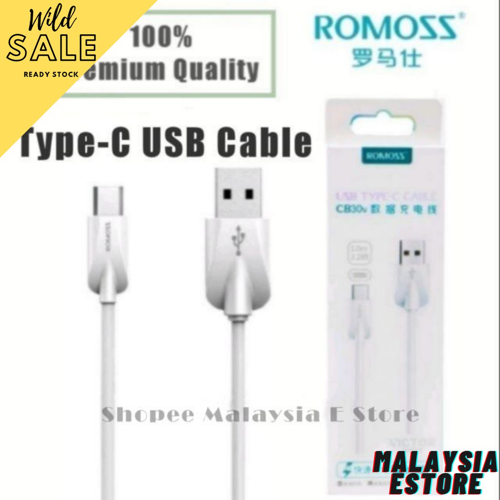 Romoss Type-C/ Micro/ IOS USB Data Cable Premium Quality With Ready ...
