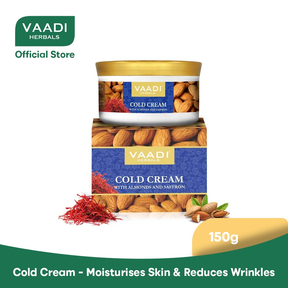VAADI HERBALS Cold Cream With Almond & Saffron, Lock Moisturizer ...