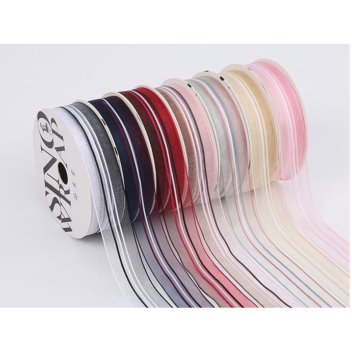 2.5cm 20yard Ribbon 520 Valentine's Day Gift Flower Ribbon Three Quotes ...