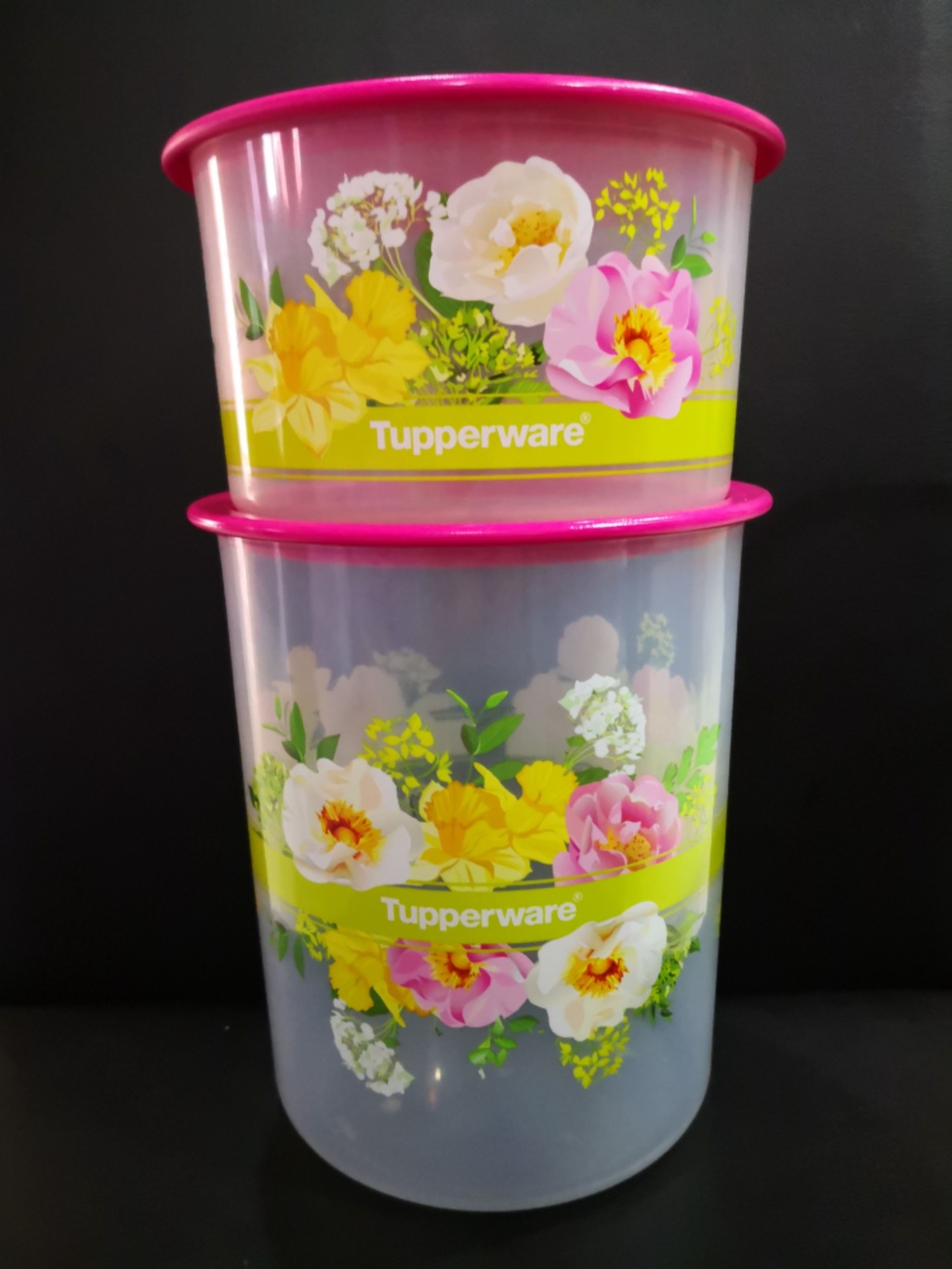 Tupperware One Touch Topper Canister Flower 🌸 One Touch Canister ...