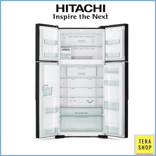 Hitachi R-W720P7M-GBK French Door 586L Inverter Fridge Refrigerator ...