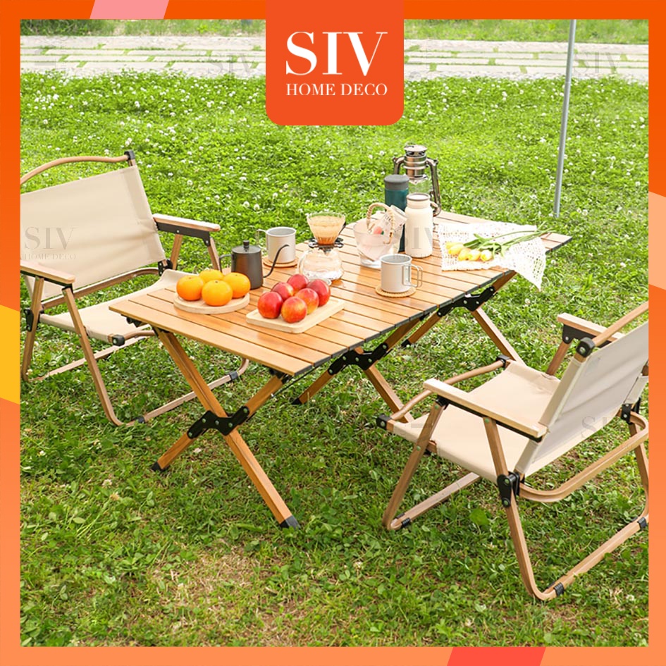 SIV Camping Metal Table Foldable Meja Lipat Camping Outdoor Folding ...