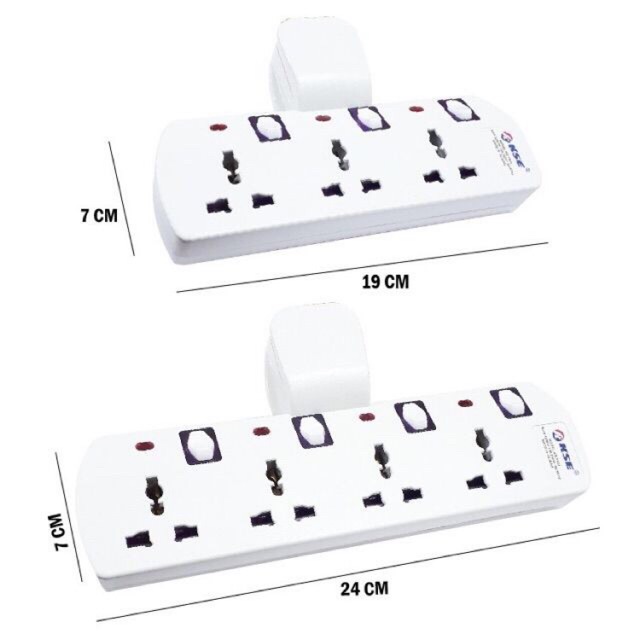 KSE 3 Way Universal Multi Adapter Extension Plug 3 GANG 4 GANG Socket ...
