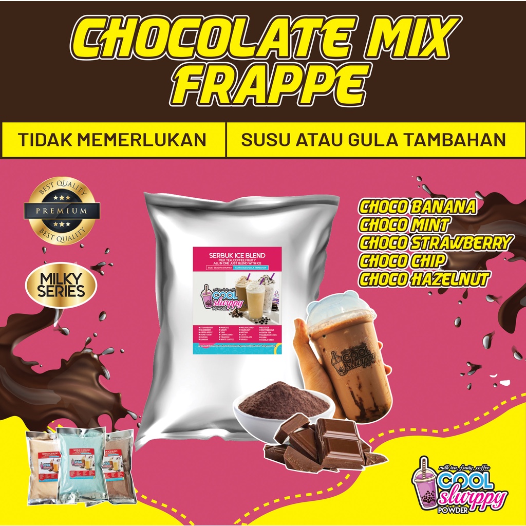 CHOCO STRAWBERRY / MINT / BANANA / HAZELNUT / CHIP FRAPPE ICE BLENDED ...