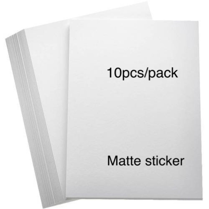 A4 sticker 10pcs per pack (matte) inject or laser printing | Shopee ...