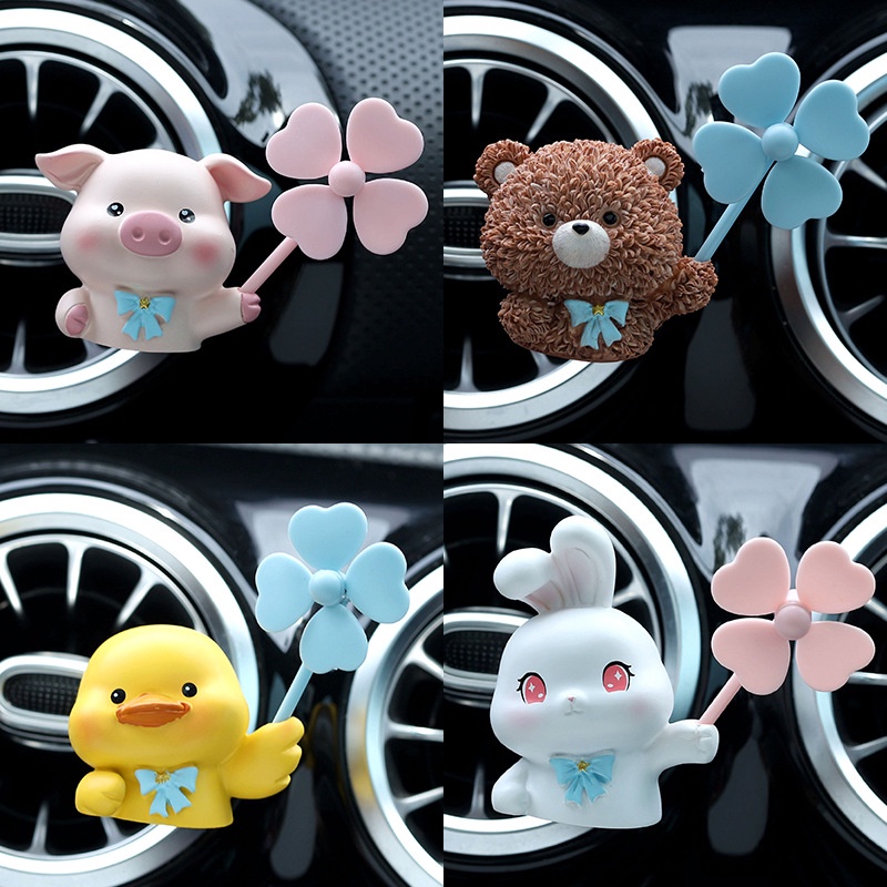 Car AC DISPLAY ROTATING PROPELLER FAN / MOTIF CAR AC DECORATION / CUTE ...