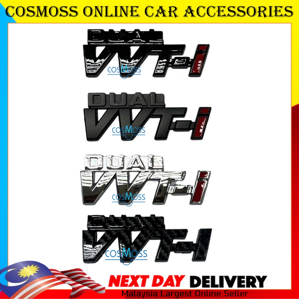 Car 3D DUAL VVT-i VVTi Logo Decal Sticker For PERODUA TOYOTA Car Body ...