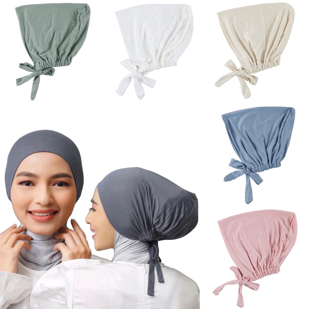 Inner Tudung Bertali Tie Back Premium Cotton Big Size | Shopee Malaysia