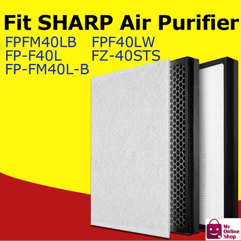 Replacement Sharp FZ-F40SFE Air Purifier HEPA & DEODORIZING Filter FP ...