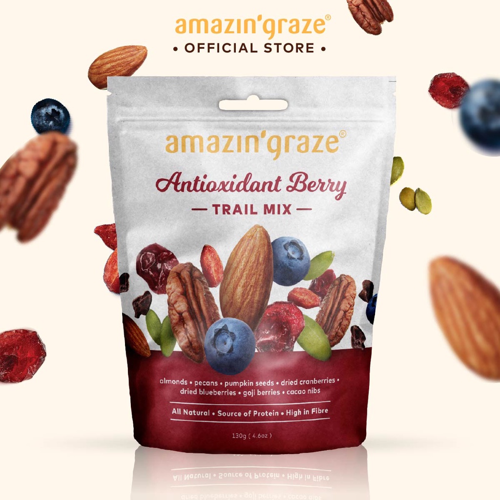 [Bundle of 3] Amazin' Graze Trail Mix Trio No Salt & Sugar (3 x 130g ...