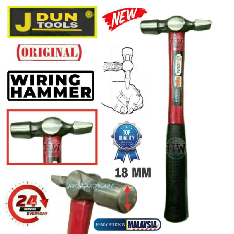 [100% ORIGINAL] JDUN Cross Pein Hammer with Fiberglass Handle | Wiring ...